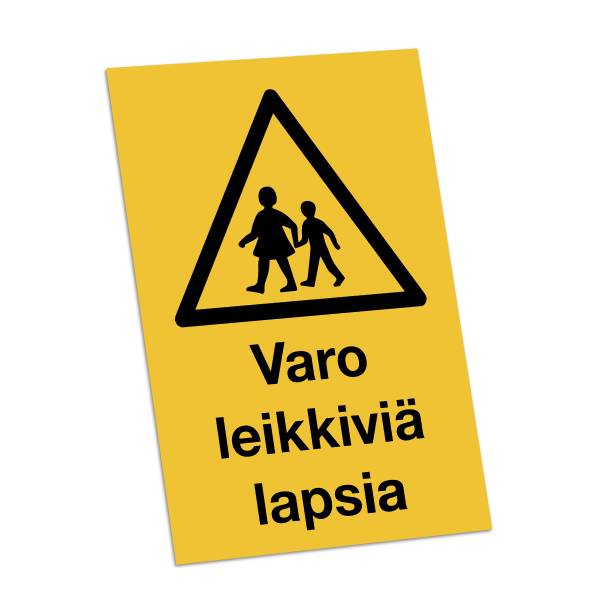 Varo leikkiviä lapsia - Kylttipiste Oy